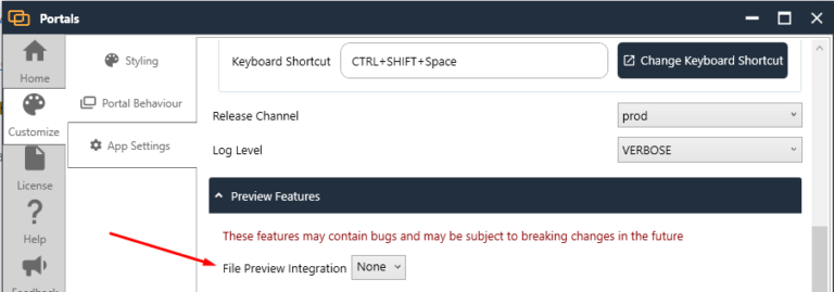 Using File Preview Integrations – Portals: Desktop Organization